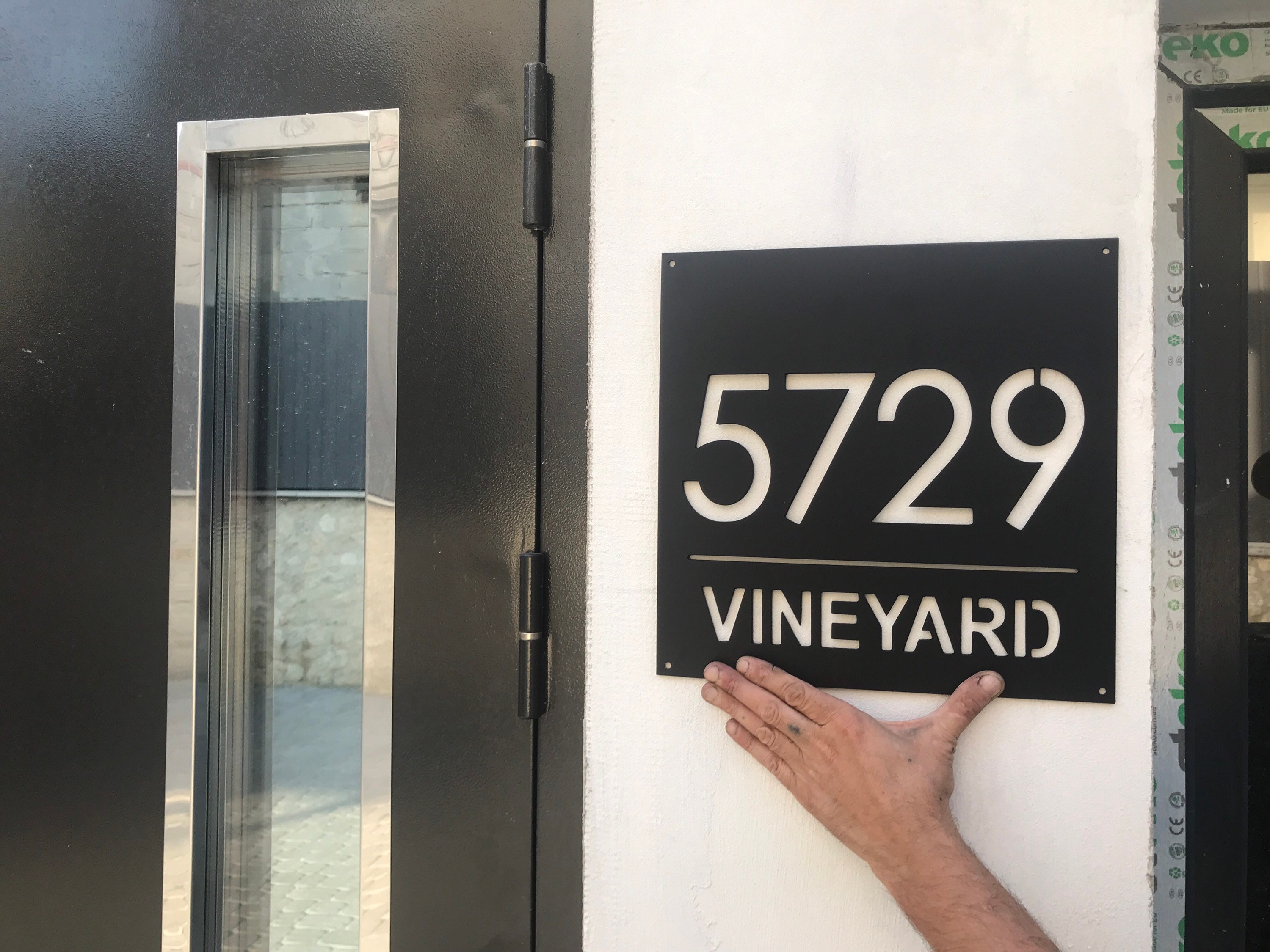 Modern Address Sign , Metal Address Sign, House Numbers, Door Number ...