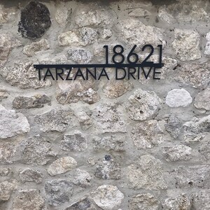 Metal House Number Sign, Address Sign, Modern Address , Art Decor ...