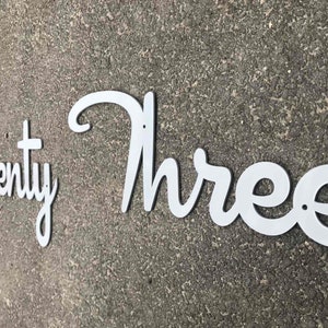 4'' Cursive House Numbers, Home Address Sign, Street Sign - Etsy