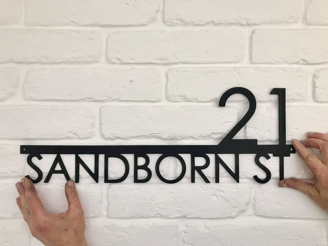 Modern Address Sign , Metal Address Sign, House Numbers, Door Number ...