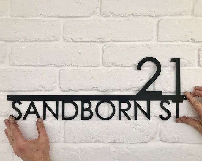 Modern Address Sign , Metal Address Sign, House Numbers, Door Number ...