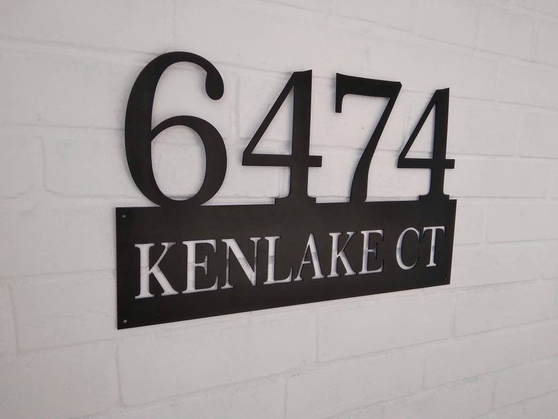Modern Address Sign Address Sign Number Sign Metal House | Etsy