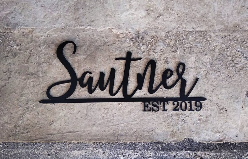 Family Sign Established Metal Sign Family Metal Sign Custom - Etsy