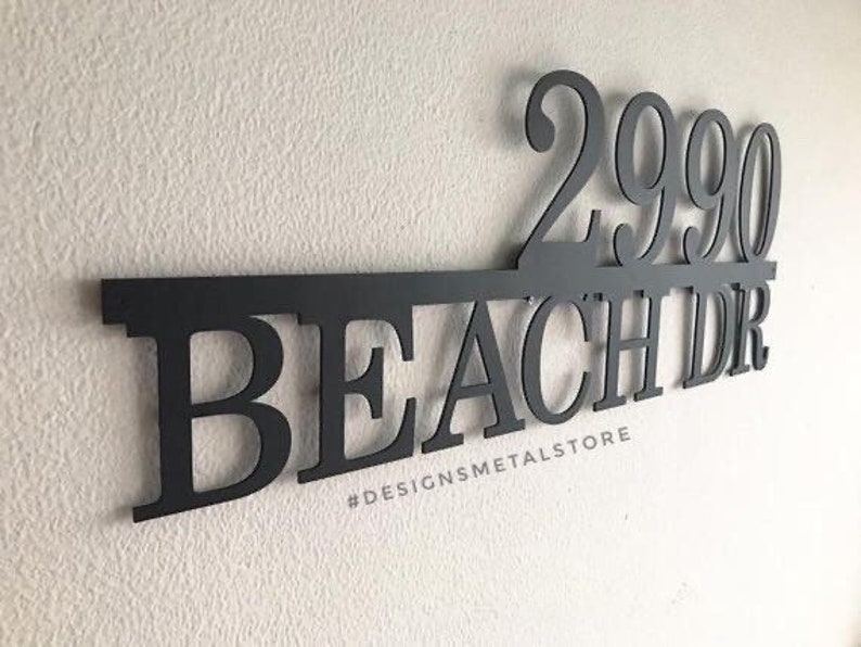 House Number, Modern Address, Address Sign, Customize Address, Metal ...