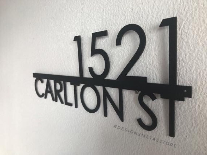 Modern Address Sign , Metal Address Sign, House Numbers, Door Number ...