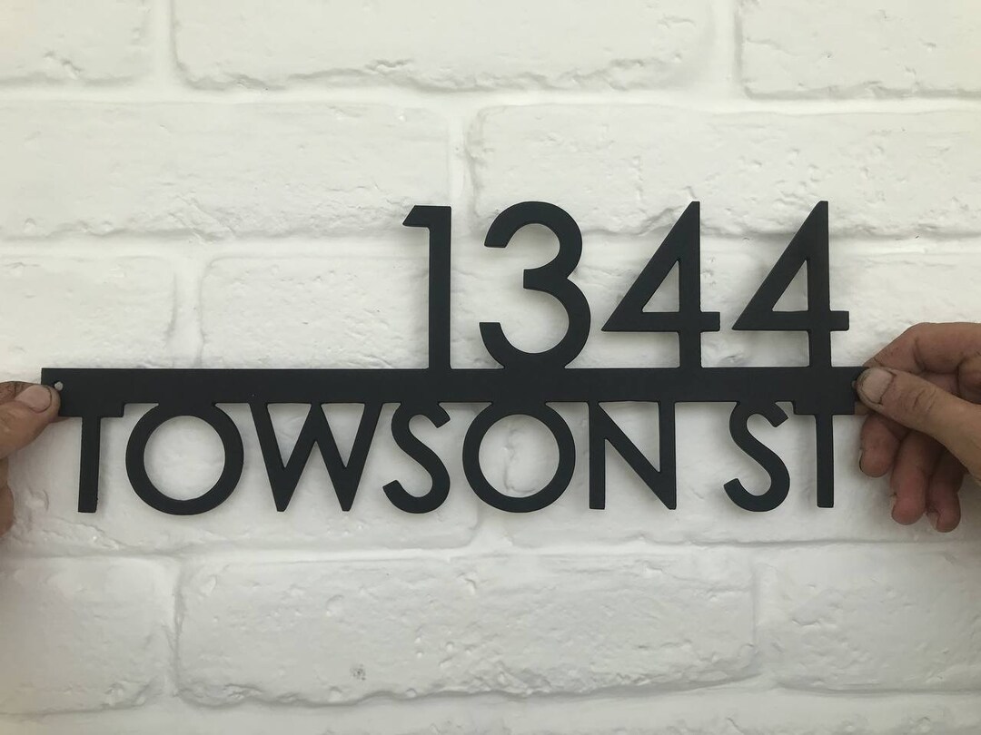 Address Sign, Steel Sign, Metal Address , Metal Wall Art, Farmhouse ...