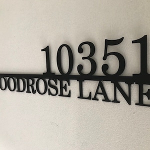 House Number, Modern Address, Address Sign, Customize Address, Metal ...