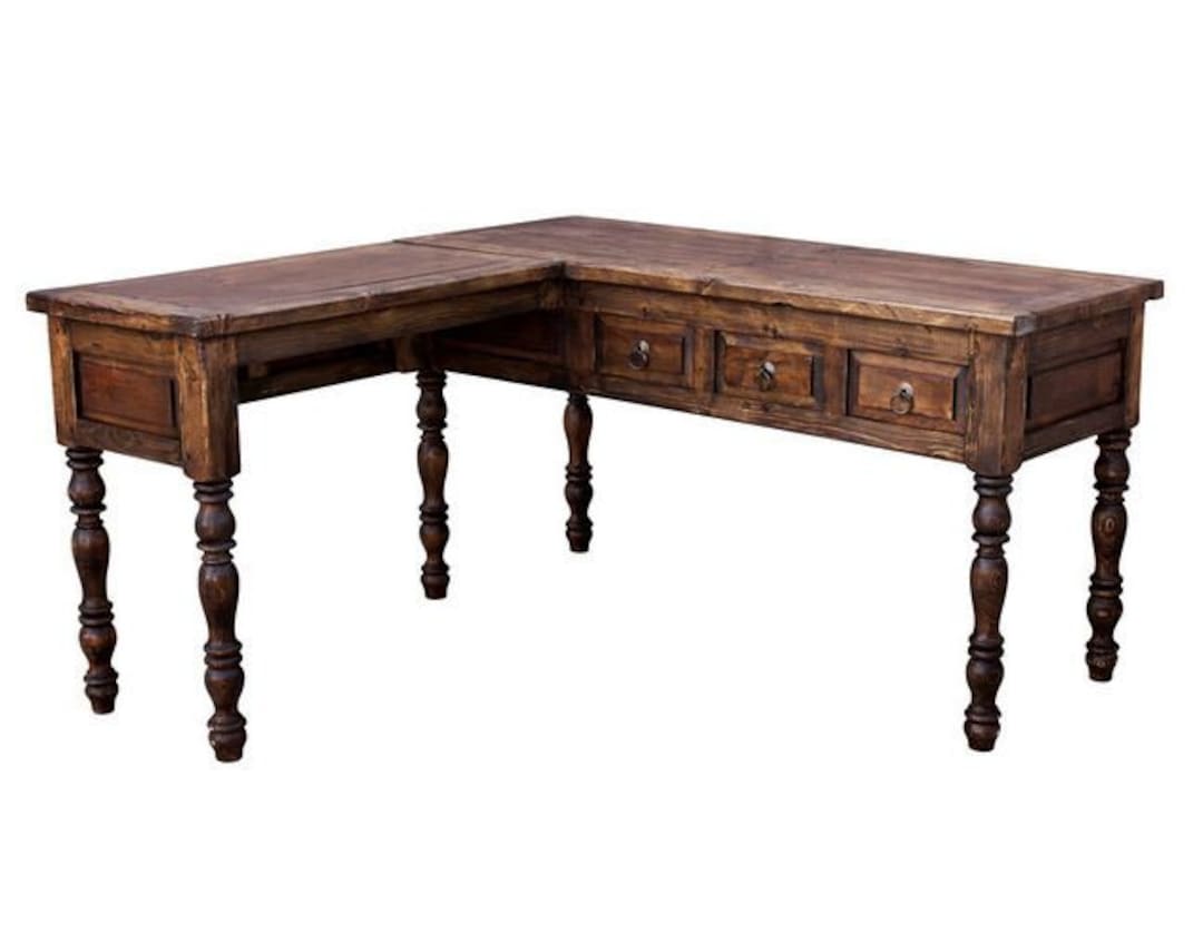 Newton L Shaped Reclaimed Desk - Etsy