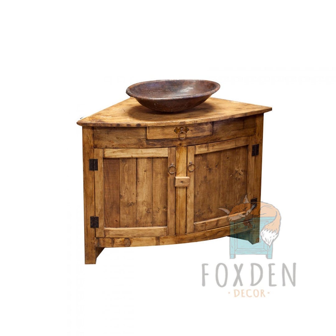 Able Rustic Corner Vanity - Etsy