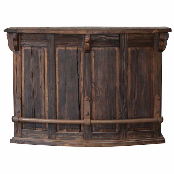 Etsy Rustic Bars Rustic L Shaped Wood Mancave/patio Bar Corrugated