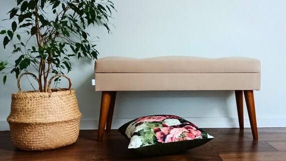 LOVARE Upholstered Bench With Storage Handmade Rossi Furniture Seats Etsy