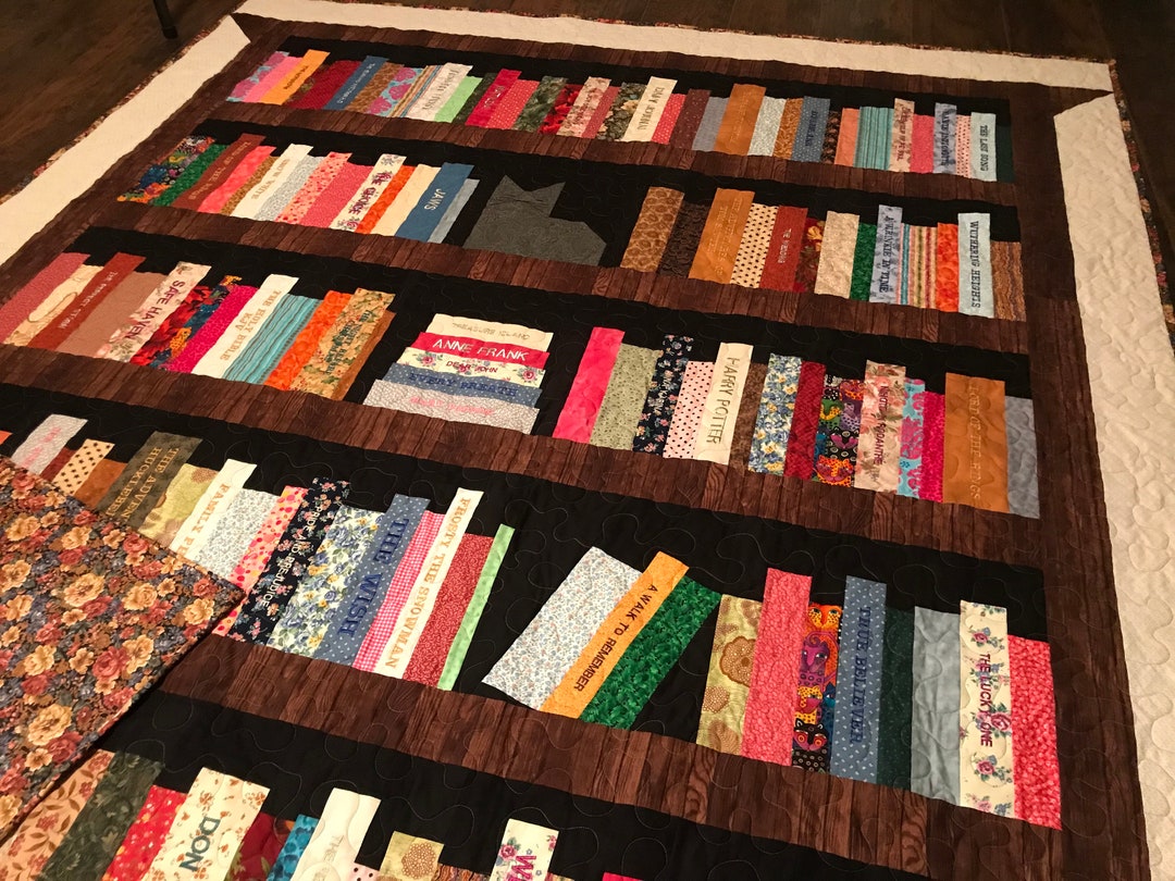 Bookshelf Quilt - Etsy