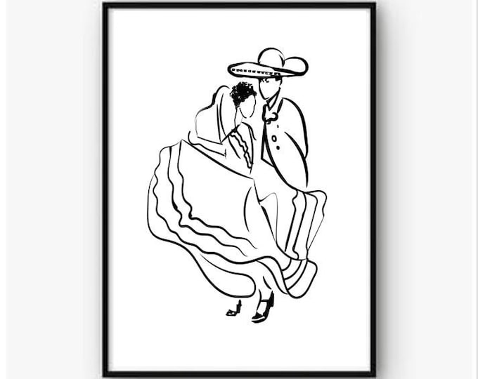 Printable Art Spanish Folk Dancers Ballet Folklorico - Etsy