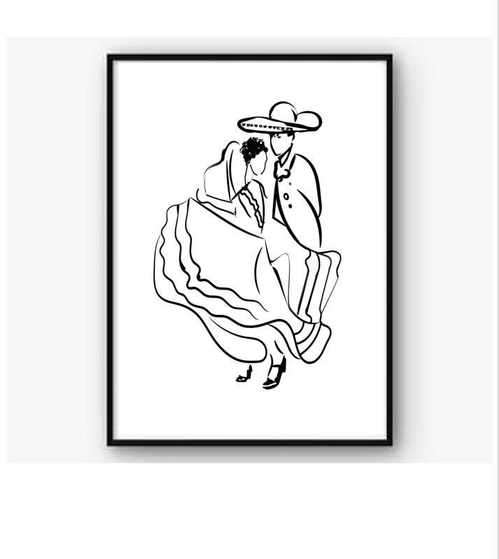 Printable Art Spanish Folk Dancers Ballet Folklorico - Etsy