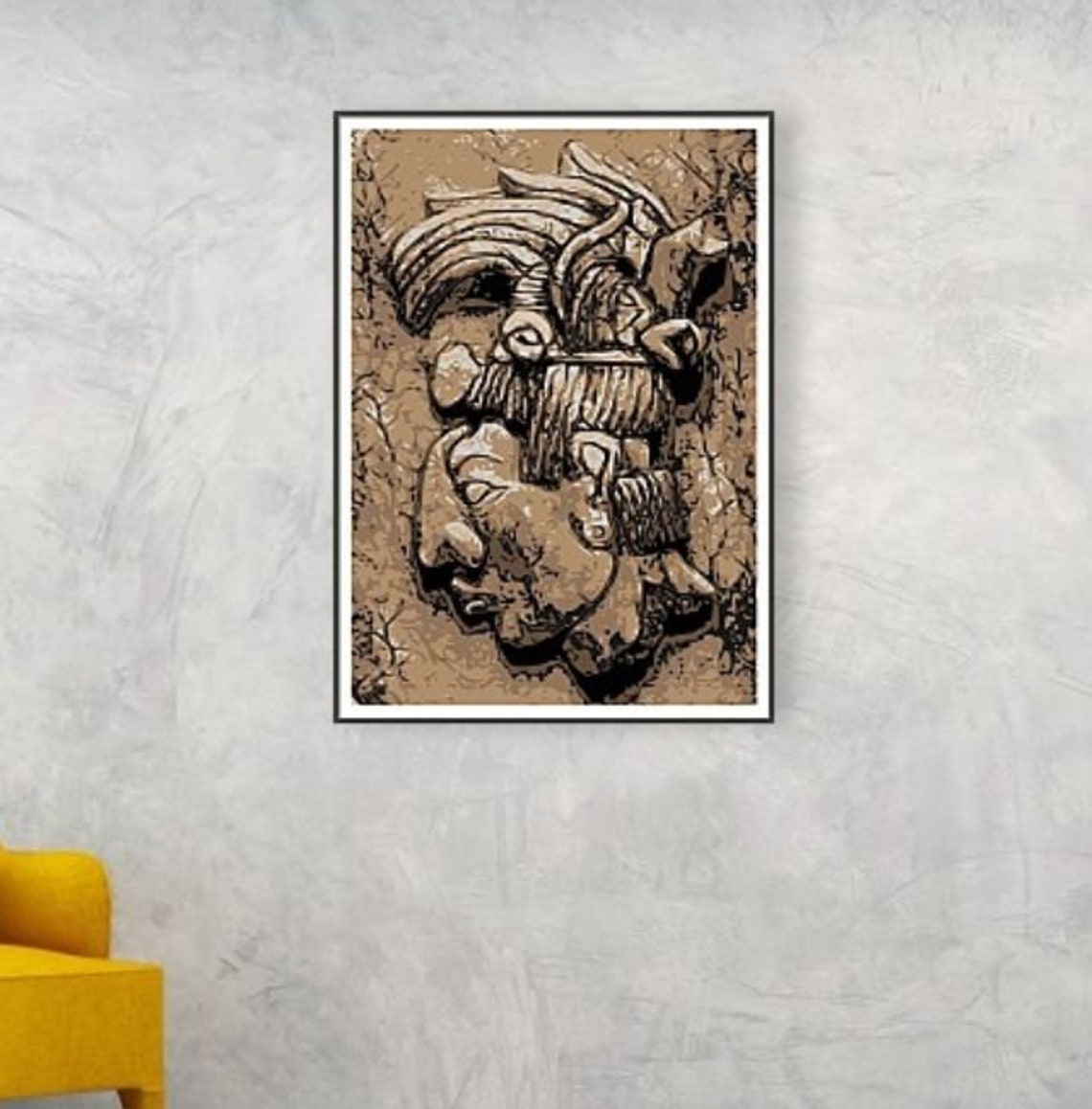 Printable Digital Art, Rey Pakal Los Mayas, Mayan Art, Instant Download ...
