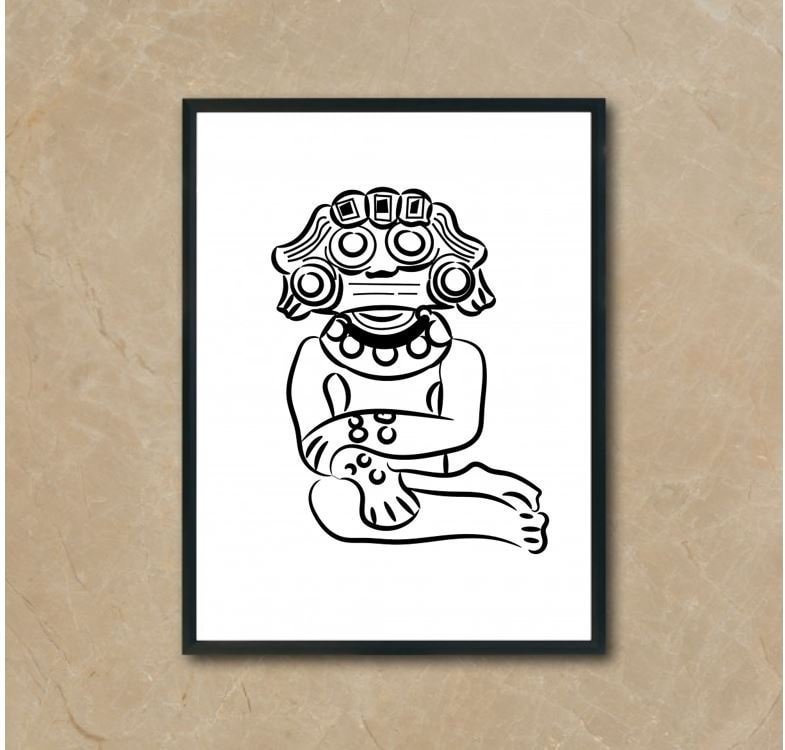 Arte imprimible Curicaueri dios del fuego de los tarascos - Etsy México