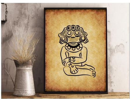 Arte imprimible Curicaueri dios del fuego de los tarascos | Etsy México