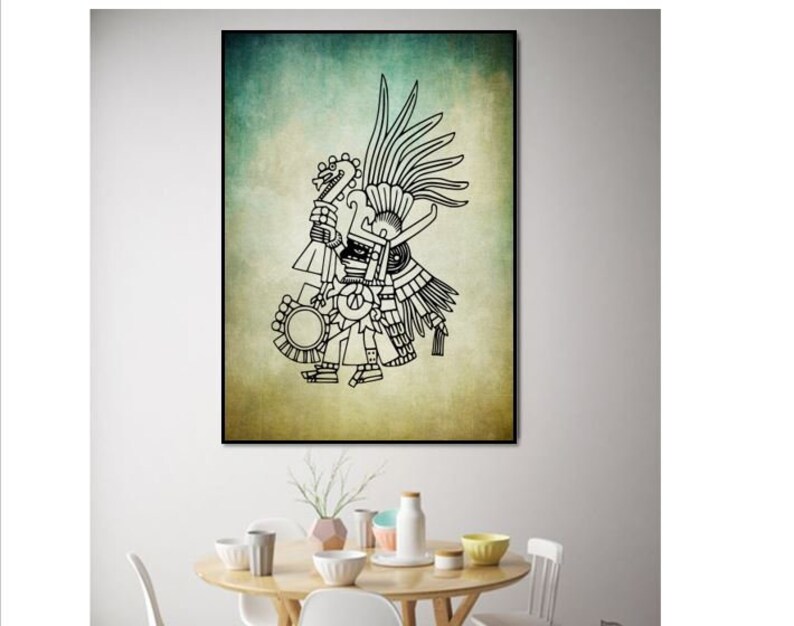 Printable Art, Huitzilopochtli, Mexica Tribe Art Aztec Art, Mexican Art ...