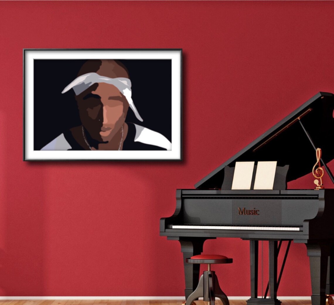 Printable Digital Art 2pac Inspired Art Tupac Art Instant | Etsy