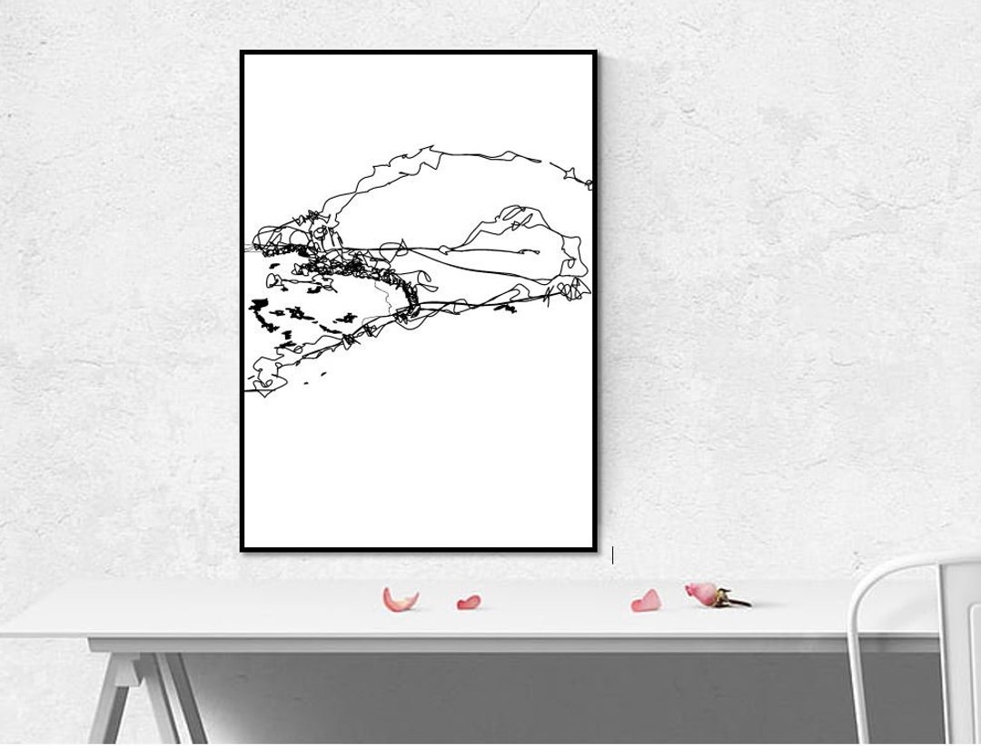 Printable Art, Sunset Cliffs Instant Download Minimalist Art ...