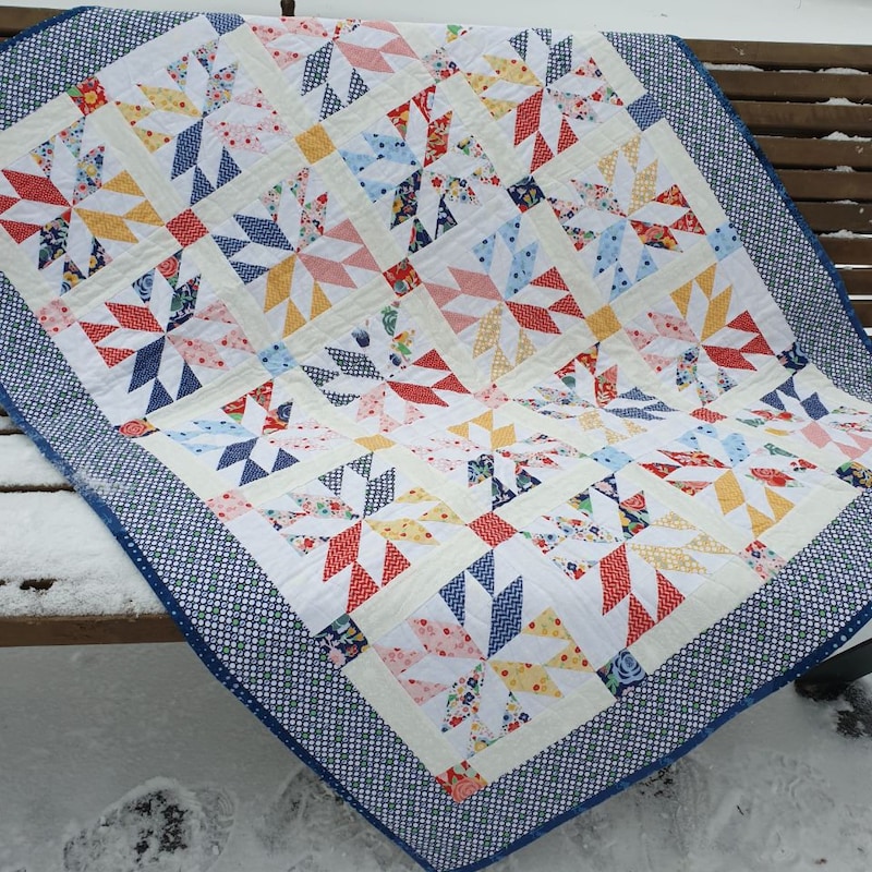 Geometric Quilt - Etsy