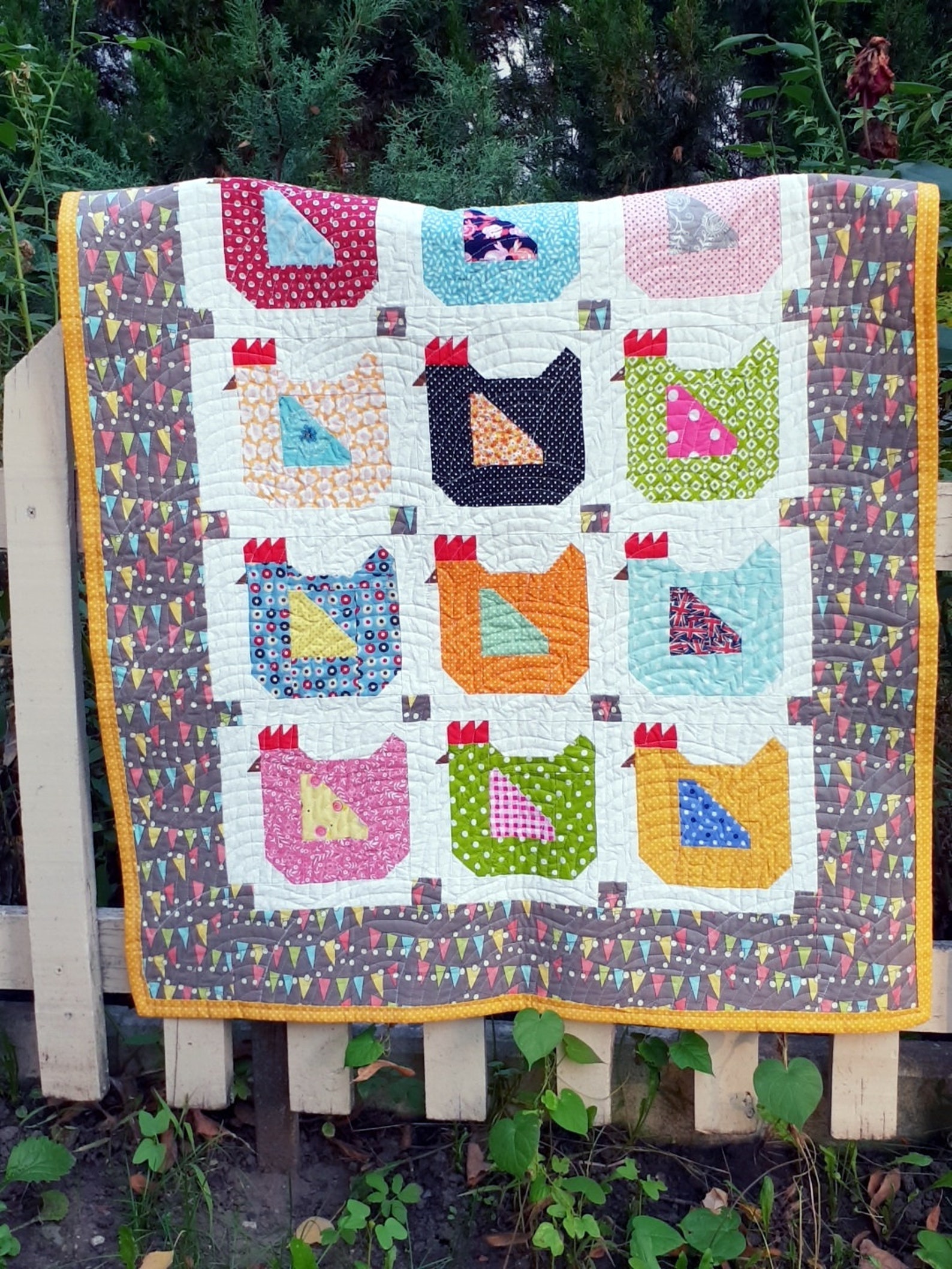 Baby Patchwork Quilt Baby Patchwork Decke Huhn Baby Quilt - Etsy