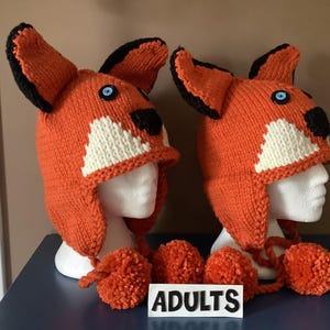 Adult Hand Knit “becky” and “wrath of Becky” Fox Hat - Etsy