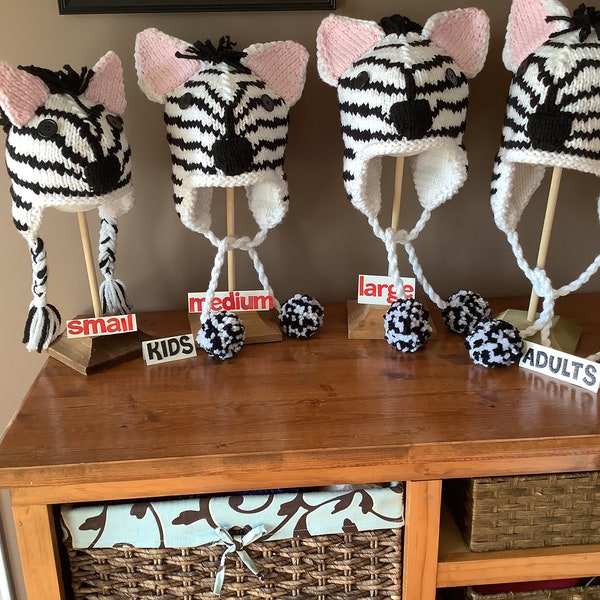 Zebra Hat - Etsy