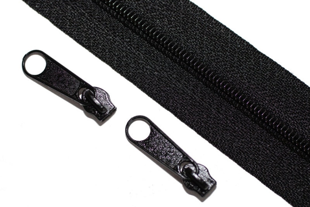 Zip 5 Mm 2 Zipper per Meter Black - Etsy Sweden