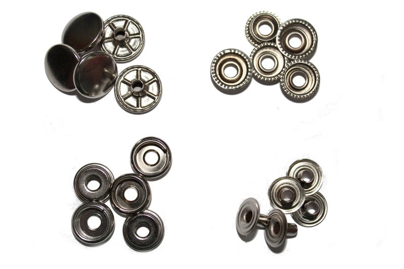 Pressure Buttons 15 Mm, 50 Pieces, Nickel Colours - Etsy