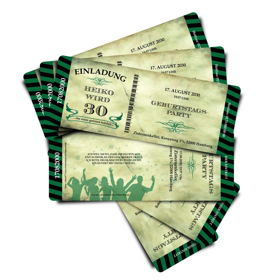 Invitation Cards for Birthday-stripes in Green-0209-5please Select x ...