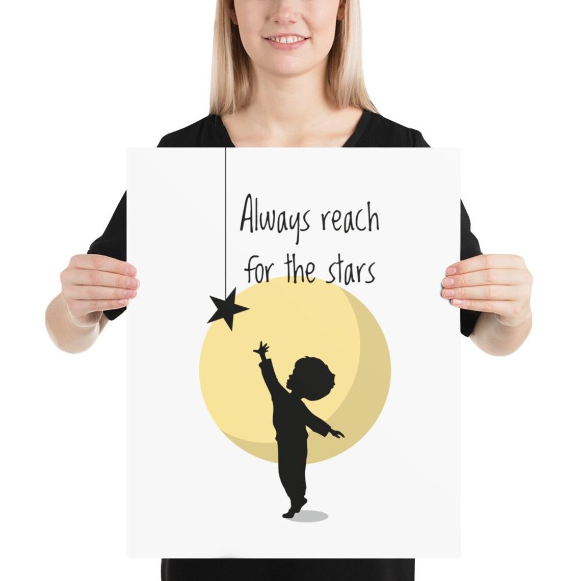 Always Reach for the Stars – Inspirational Kids Room Poster - Etsy