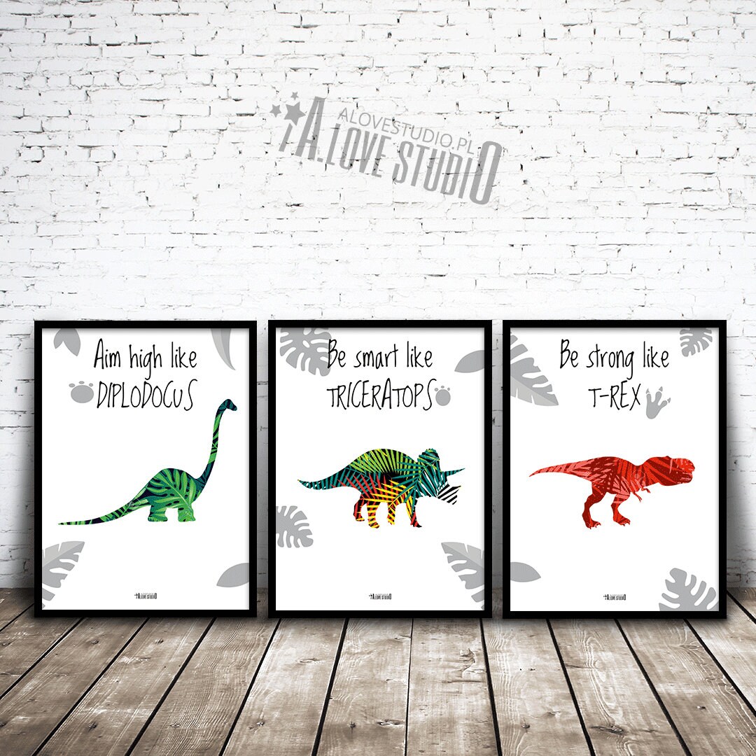 Dinosaur Poster, Dino Room, Dinosaur Print, Dino Nursery Boy's Room ...
