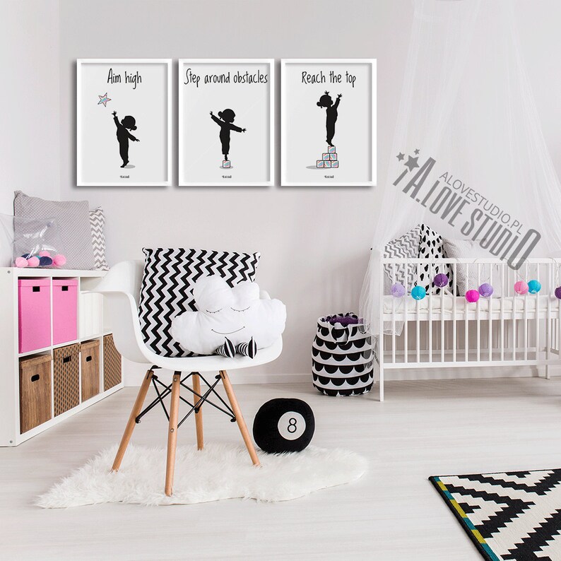 Aim High Poster, Motivational Posters for Kids, Kids Prints, Children's ...