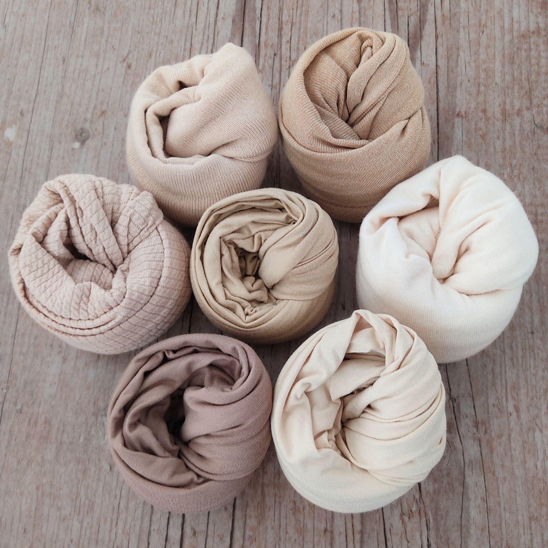 Essential Beige Wraps for Newborn Photography – Soft & Stretchy Baby ...