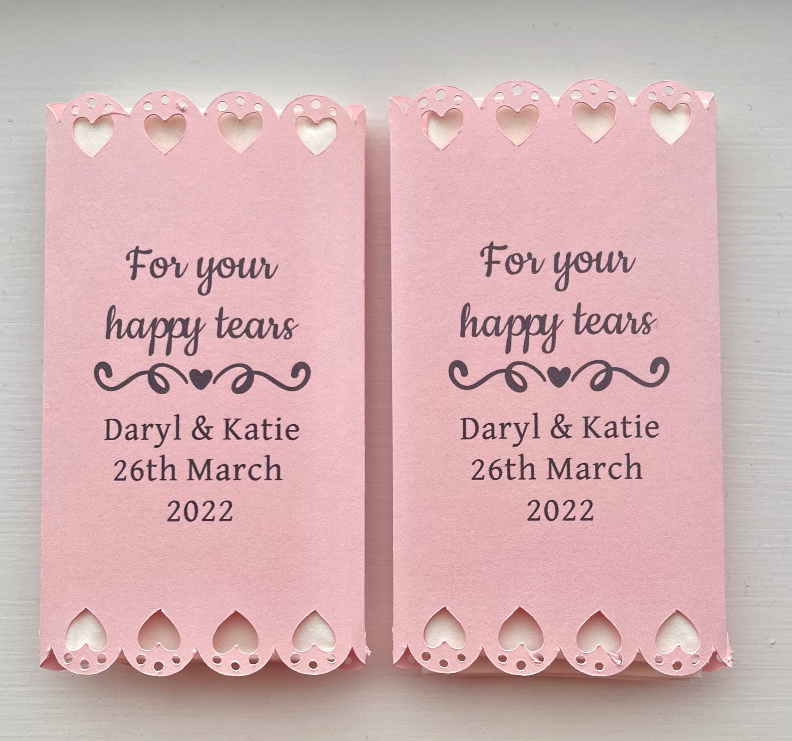 Personalized Wedding Tissues, Happy Tears Favors, Set of 25 - Etsy