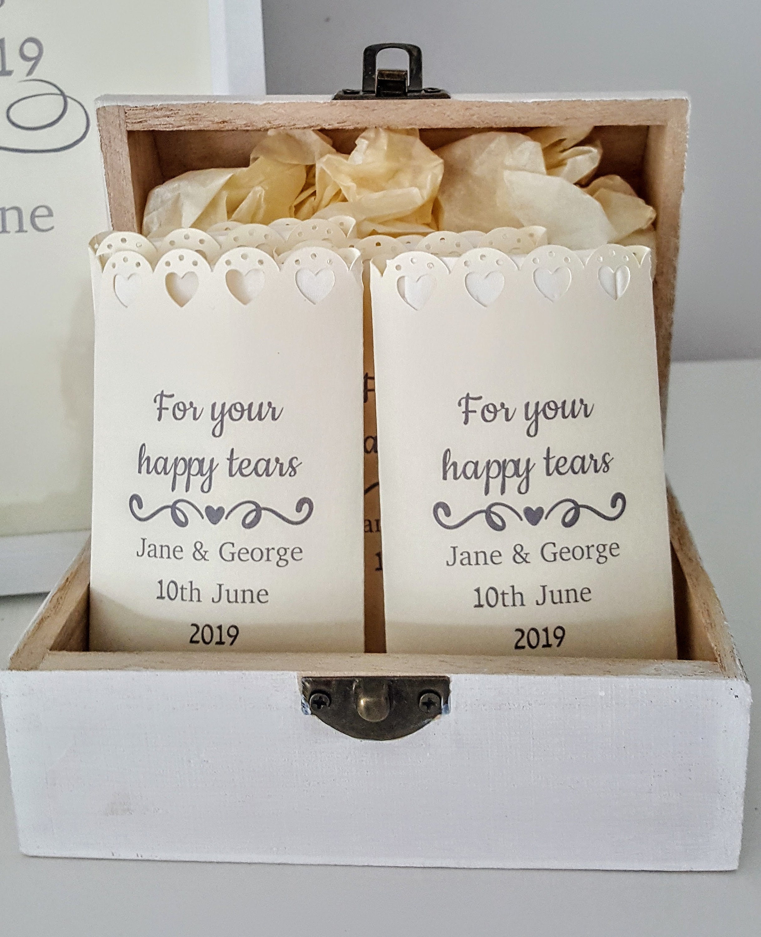 Wedding Tissues 25, Happy Tears Wedding Tissues - Personalised Wedding ...