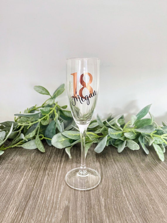 Personalised 18th Birthday Gift Girl Birthday Glass 18th - Etsy UK