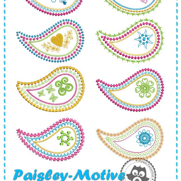 Paisley Embroidery - Etsy