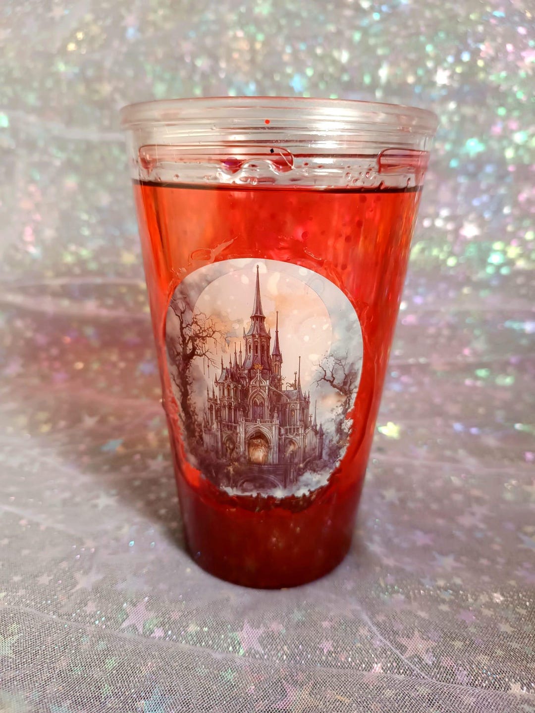 Snowglobe Tumbler Shaker Halloween Castle & Moon Snowball Tumbler ...