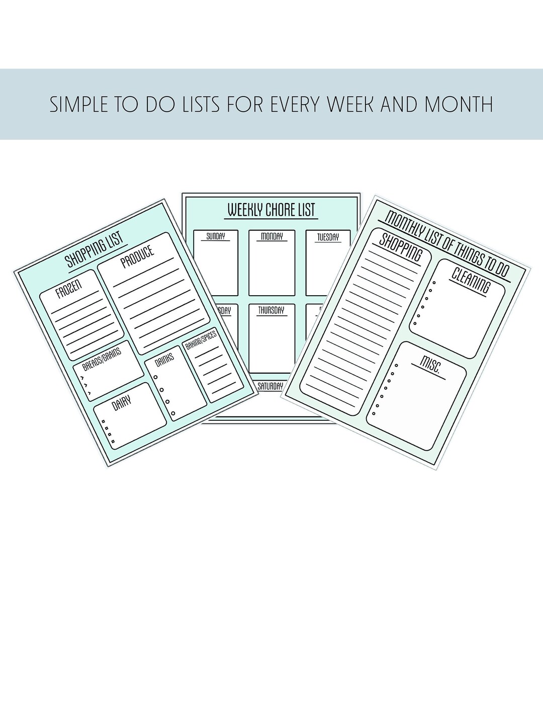 Checklists for Organization - Etsy