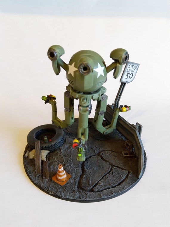 Fallout Inspired Robot Diorama unpainted Needs Some - Etsy
