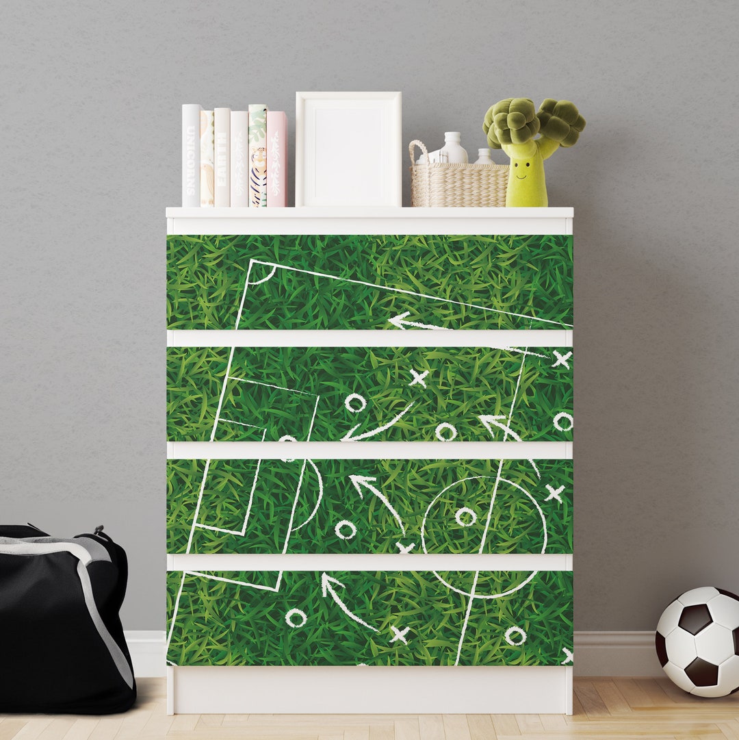 IKEA Malm Football Dresser Cupboard Premium Sticker Furniture Film ...