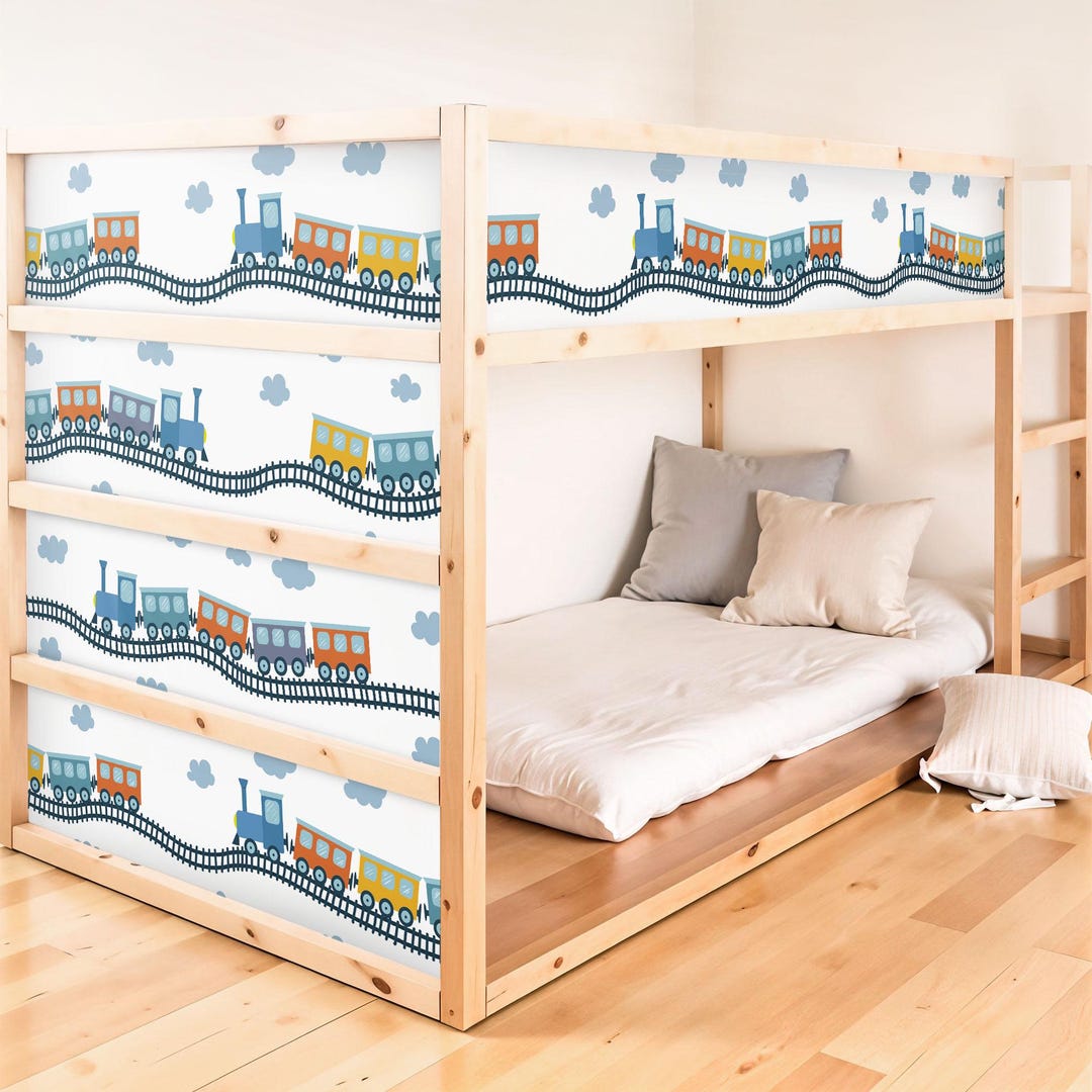 KURA Bed Sticker Train Tracks Kura Bed Removable Bunk Bed Children's ...