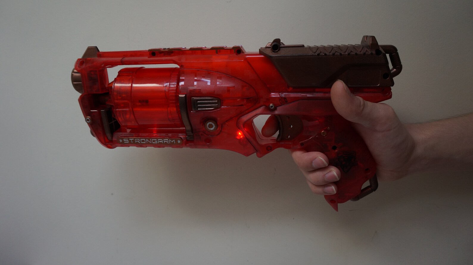 Light up Translucent Pistol Revolver Nerf Gun Red and Bronze - Etsy