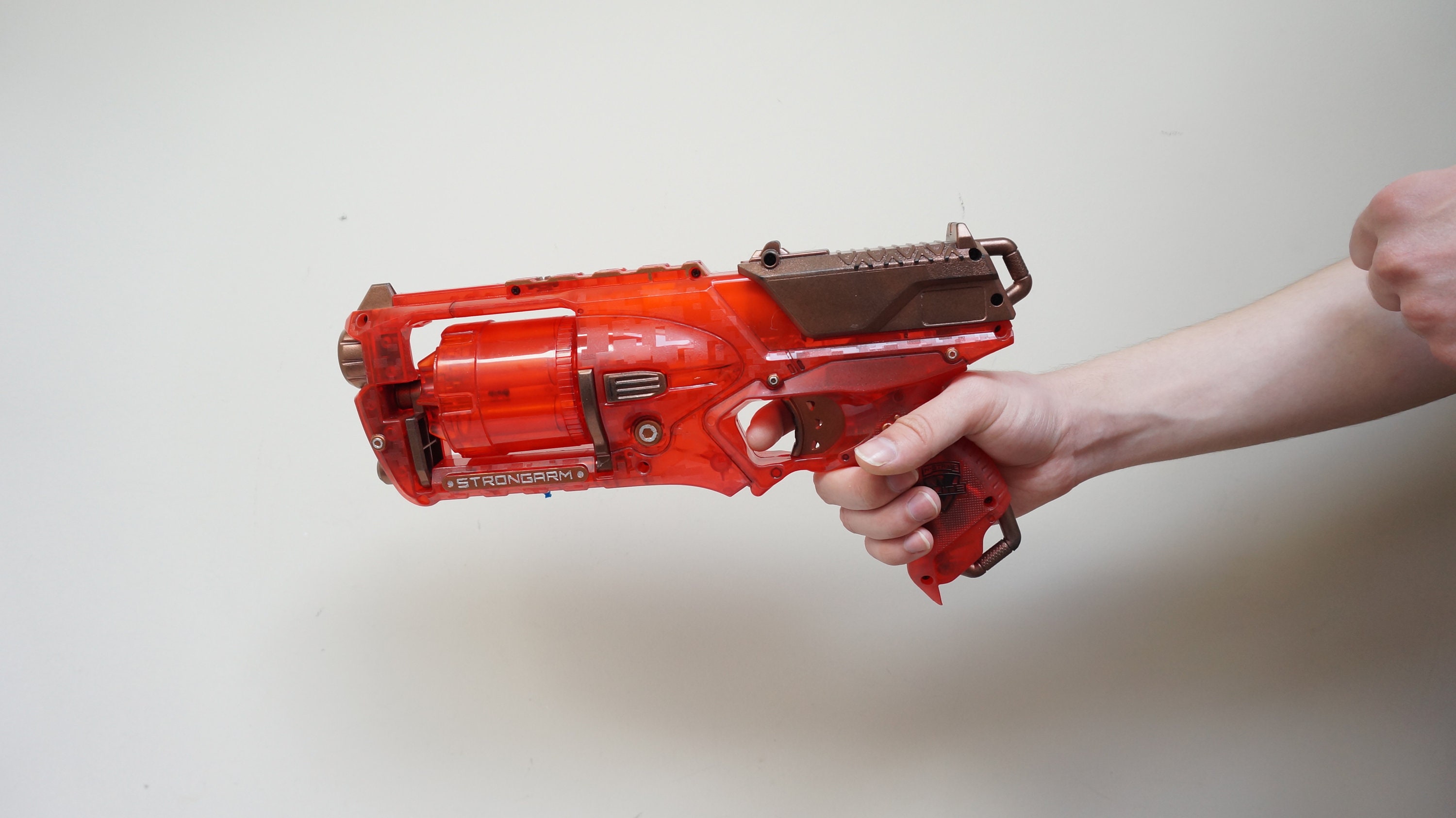 Light up Translucent Pistol Revolver Nerf Gun Red and Bronze - Etsy