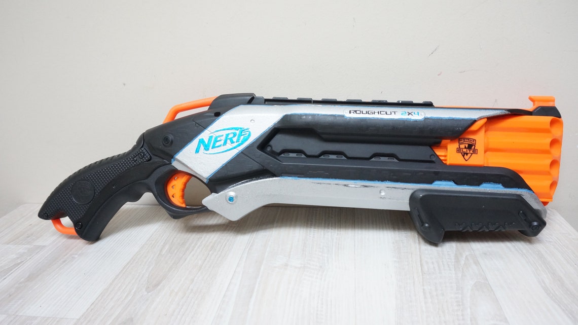 Nerf Shotgun Blaster Black and Silver Cobalt Weapon Cosplay Accessory ...