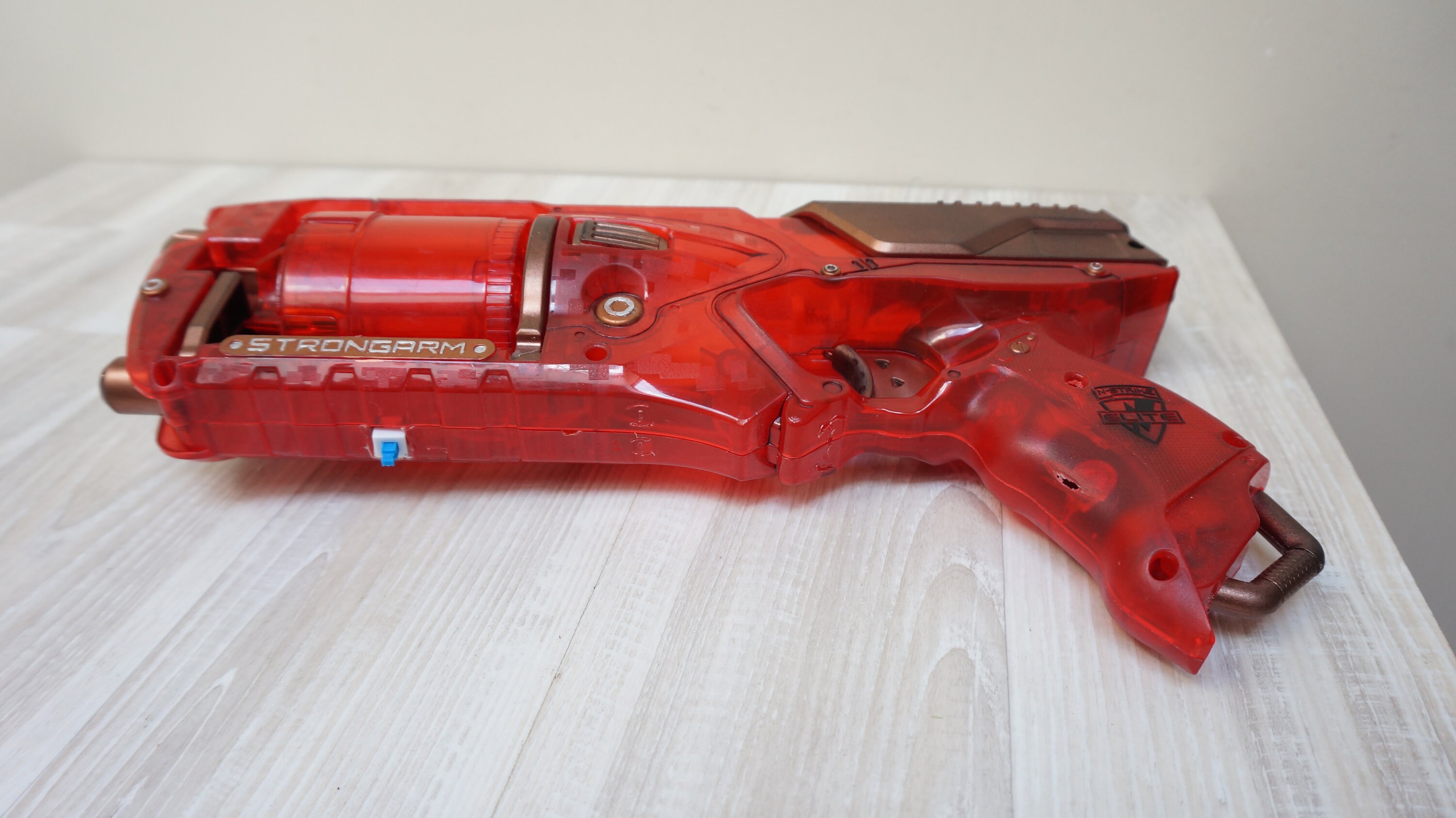 Light up Translucent Pistol Revolver Nerf Gun Red and Bronze - Etsy