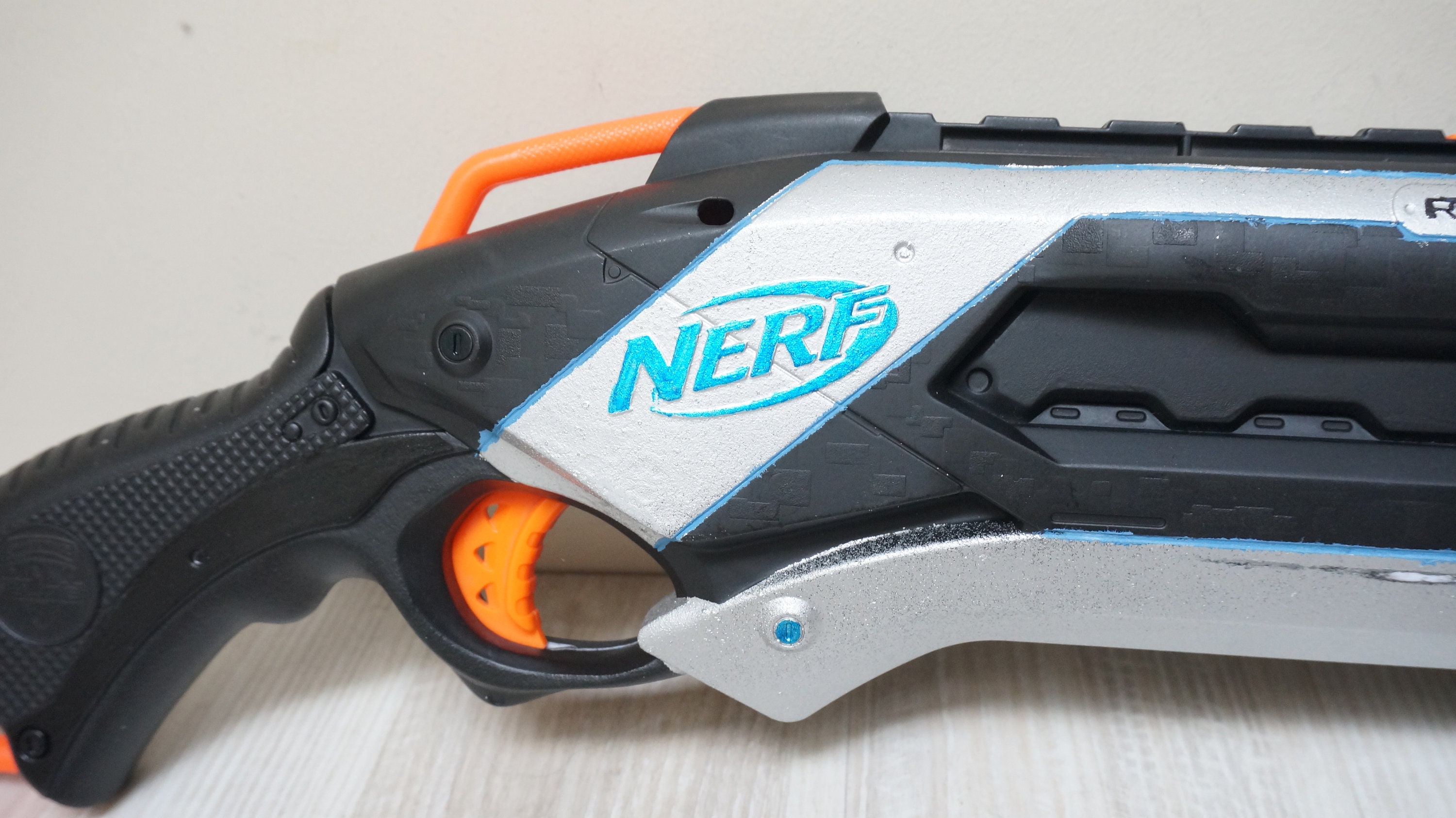 Nerf Shotgun Blaster Black and Silver Cobalt Weapon Cosplay Accessory ...