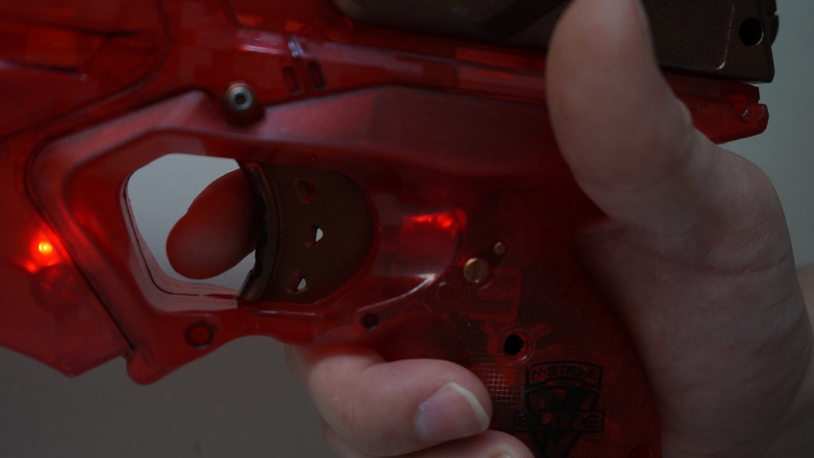 Light up Translucent Pistol Revolver Nerf Gun Red and Bronze - Etsy